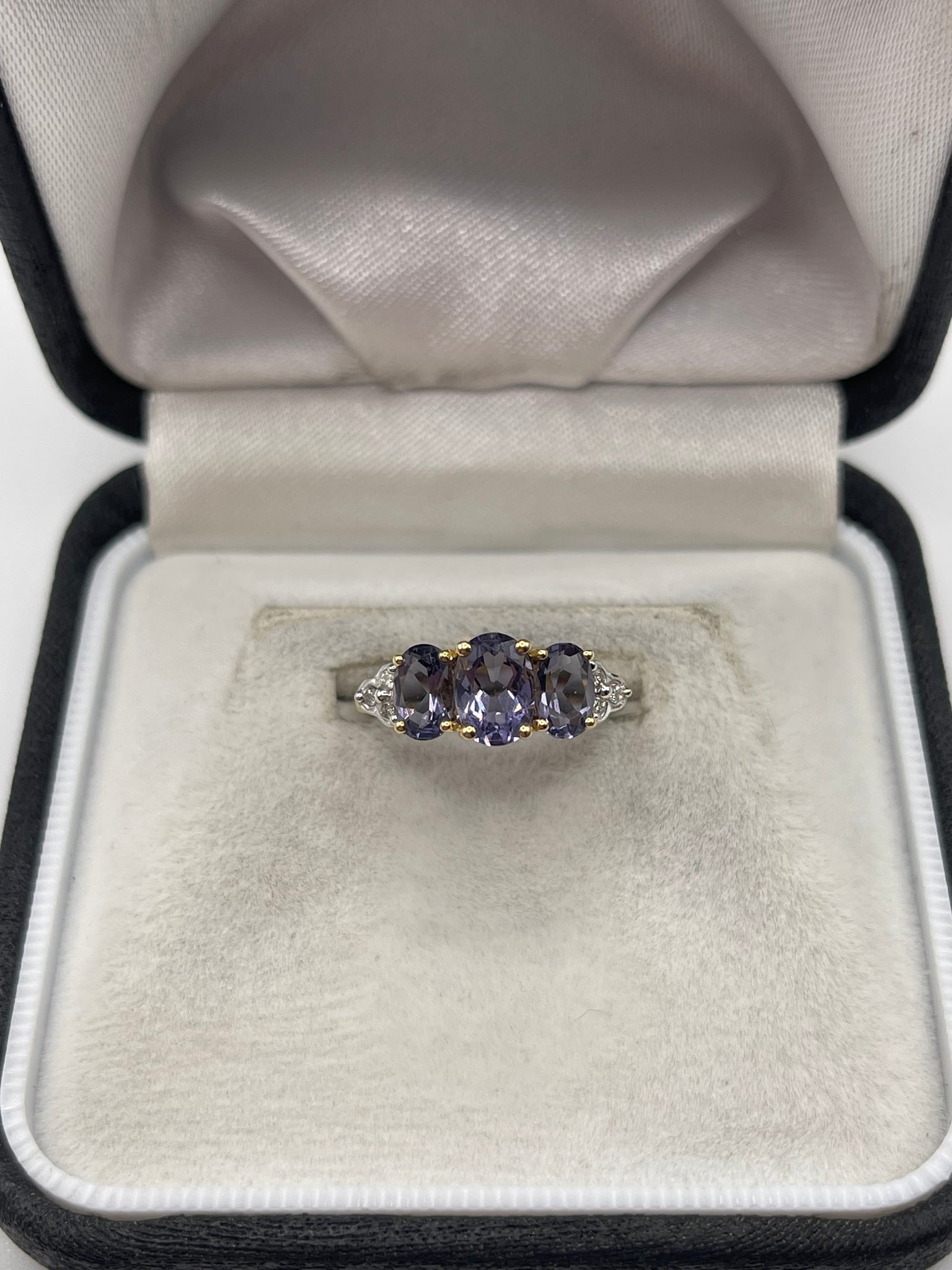 9ct gold blueberry quartz and diamond ring – Danjmt